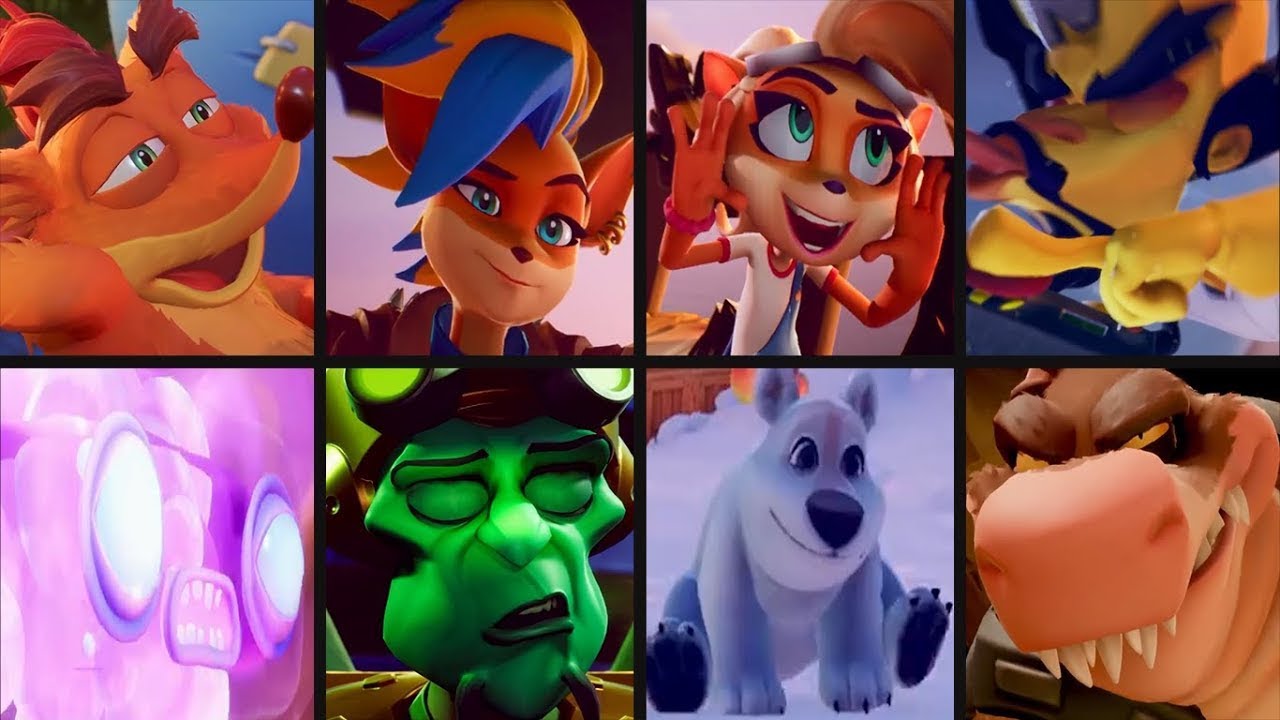 Crash Bandicoot 4 - Many Face Animations and Expressions Including ...
