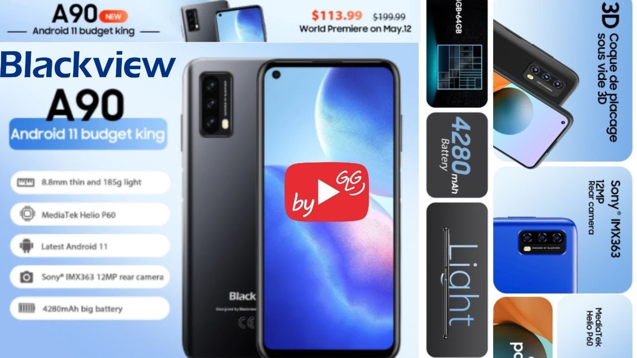 Présentation du Smartphone BlackView A90 de 6,39" octa-core 4+64 ...