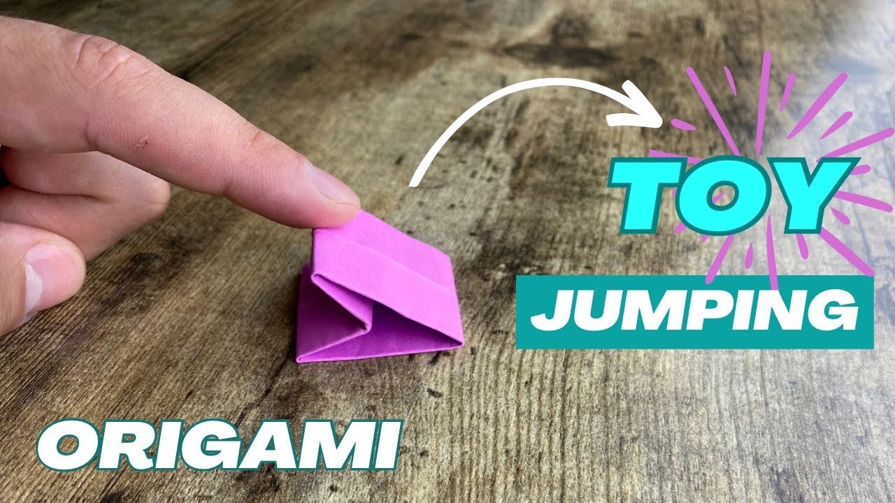 JUMPING TOY ORIGAMI TUTORIAL ANTISTRESS PAPER CRAFT | DIY ORIGAMI ...