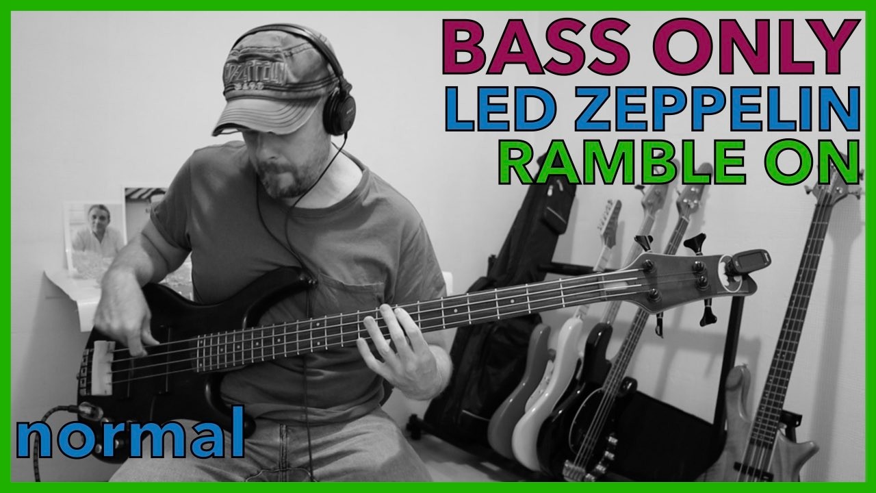 Led Zeppelin, Ramble On | Isolated Bass Track + Tabs | PookLowEnd - YouTube