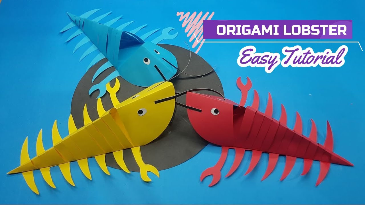 Origami Lobster Easy, Spiny Lobster, Origami Fish, dolphin, shark ...