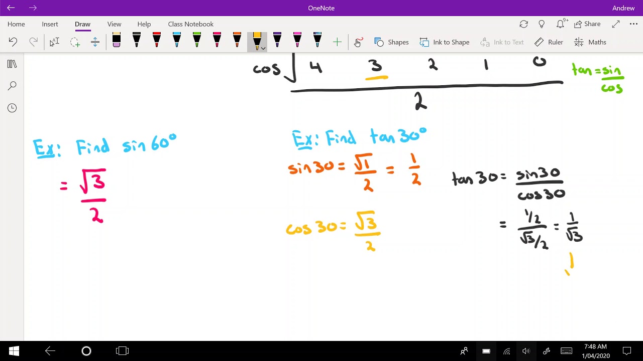 Year 11 Methods (1D) Exact Values - YouTube