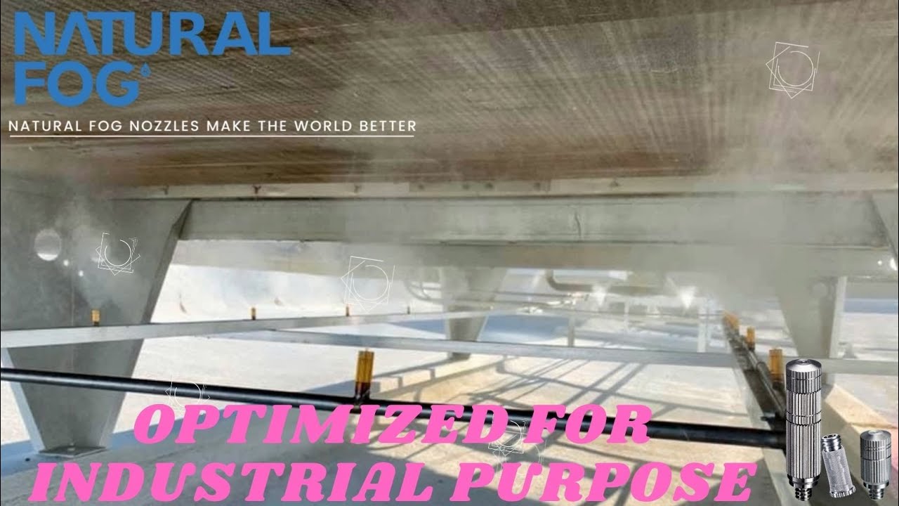 Natural Fog High Pressure Mist Nozzle - Adiabatic Cooling Tower - YouTube