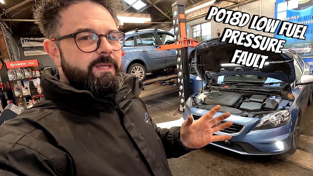 Volvo v40 1.5 T2 P018D low fuel pressure sensor b circuit high - YouTube