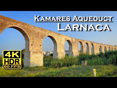 Kamares Aqueduct | Larnaca | Cyprus | 4K 60fps HDR (UHD) Dolby Atmos 💖 Best Places 👀 Walking Tour
