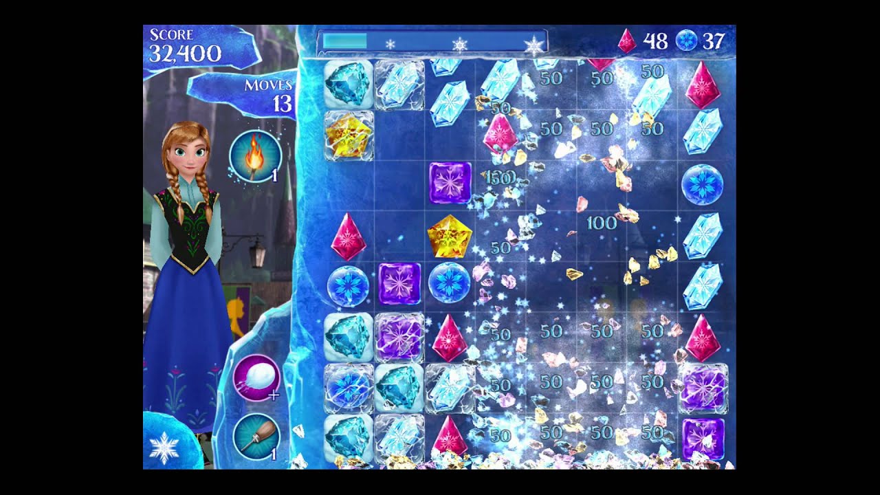 Disney Frozen Free Fall - Level 40 [Gameplay Walkthrough] - YouTube