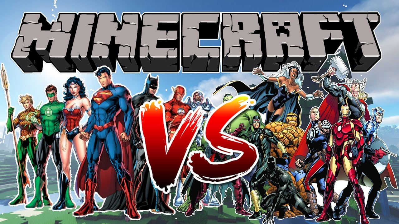 Minecraft : DC VS Marvel ใครจะเมพกว่ากัน ??? - YouTube