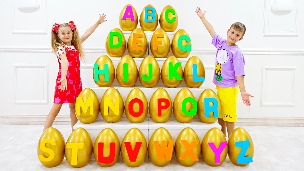 ABC Alphabet تعلم الحروف الأبجدية مع ديانا وروما - YouTube