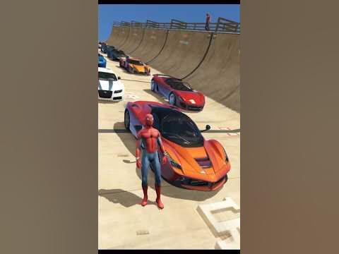 GTA 5 Epic Ragdolls | Spider-Man Super Cars Jumps / Fails | Mega Ramp ...