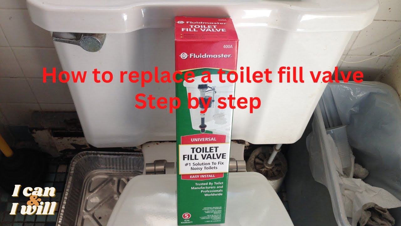 Toilet fill valve replacement step by step - YouTube