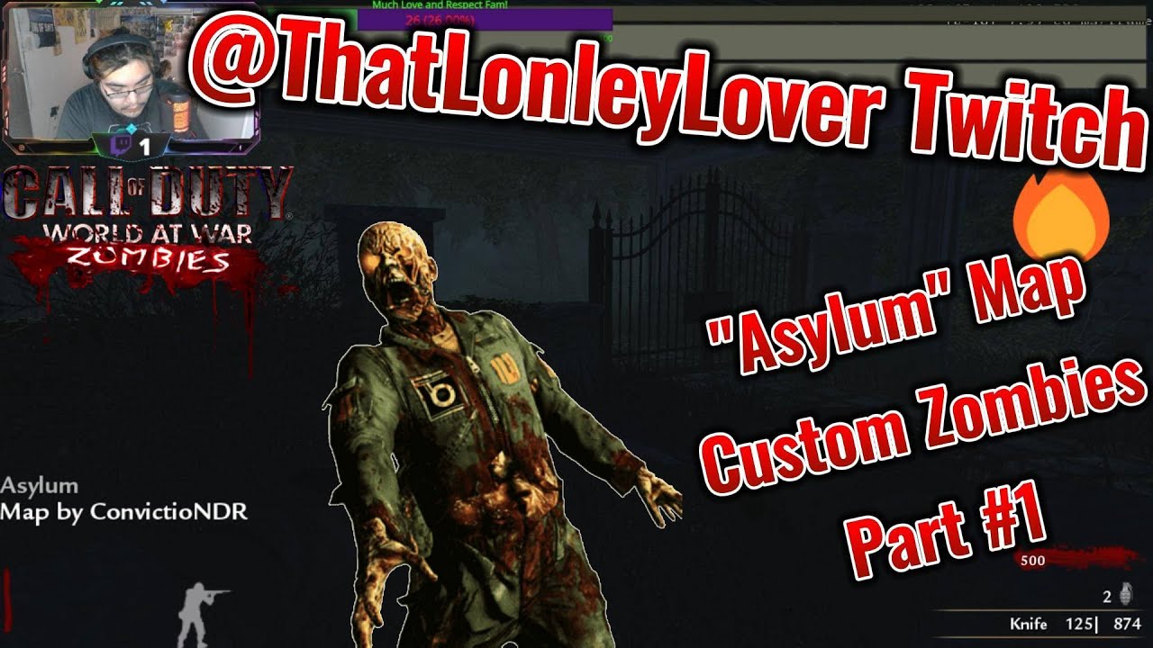 Custom Zombies Solo "Asylum ZM" Map Part #1 - YouTube