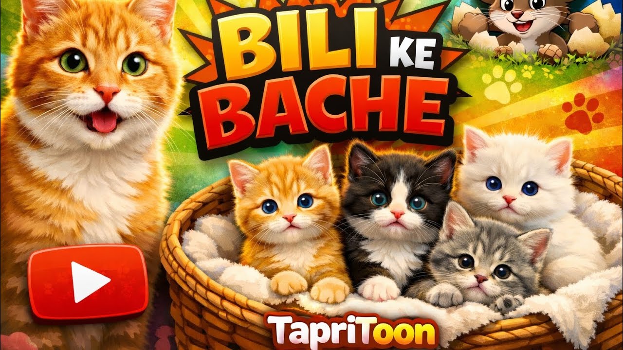 Billi Ke Pyare Pyare Bache 😺 | Kids Cartoon Story बिल्ली के प्यारे ...