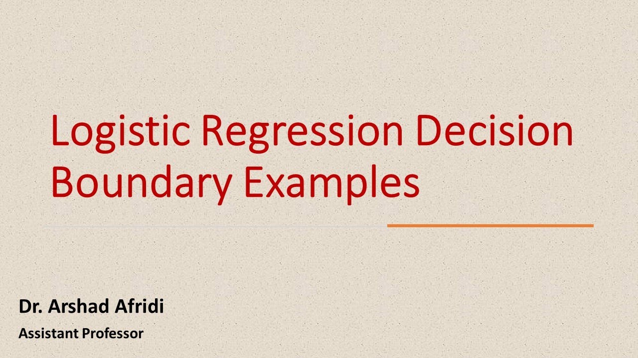 Decision Boundary Logistic Regression Examples | Machine Learning ...