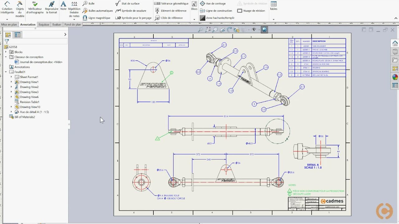 Mise en plan : lier des notes à des bulles - YouTube