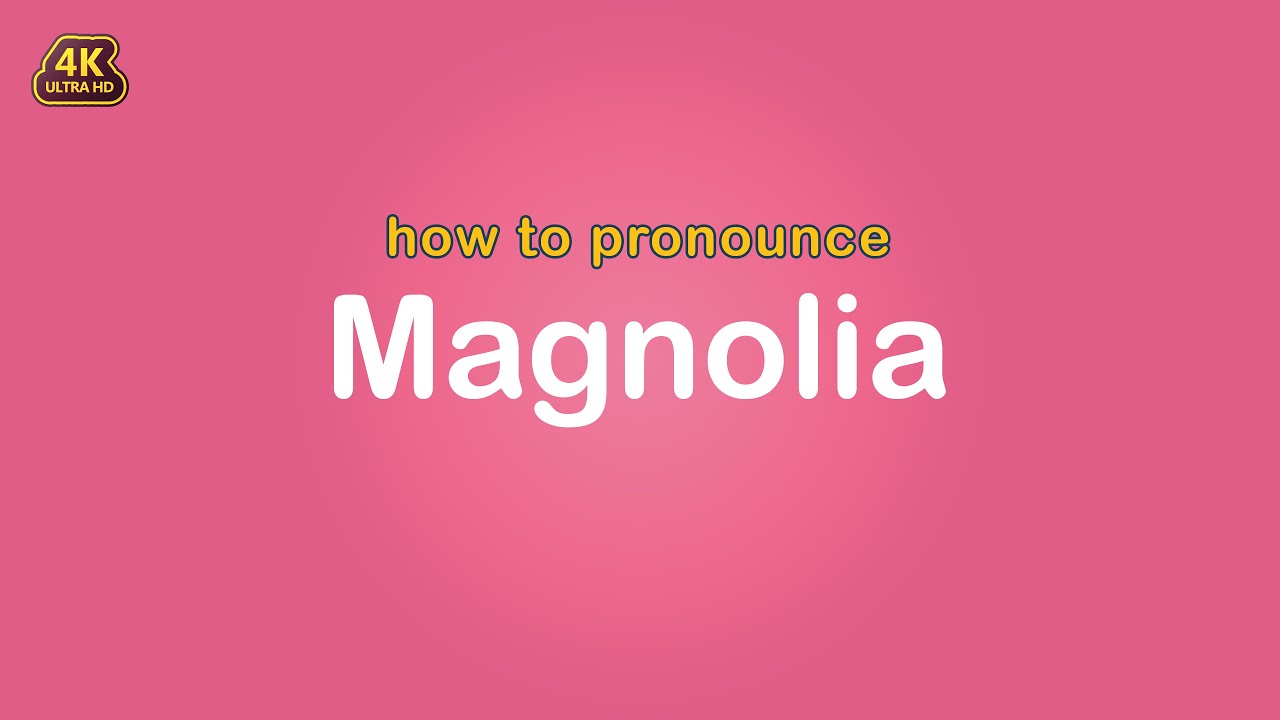 how to pronounce Magnolia 【Name】 - YouTube