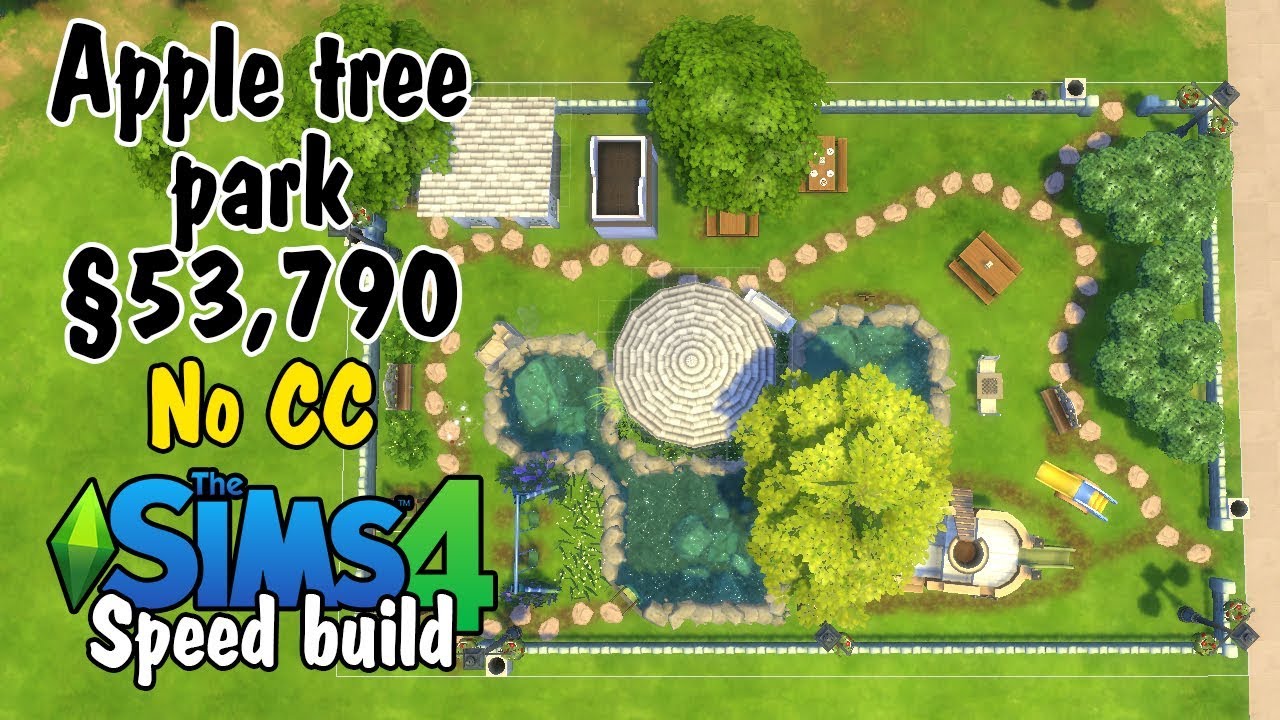 Apple tree park | Sims 4 | Speed build - YouTube