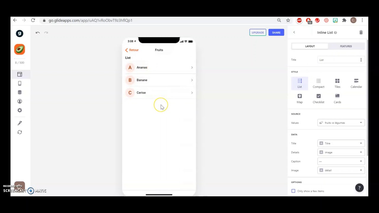 Menus et sous-menus dans Glideapps (tutoriel) - YouTube