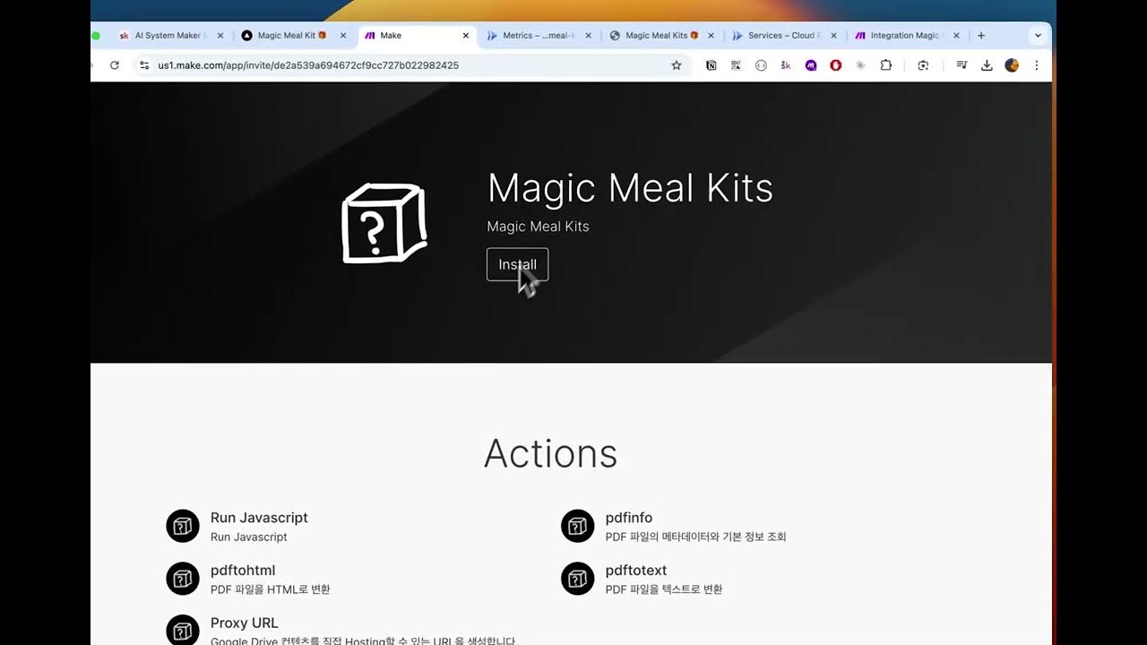Magic Meal Kits | One Click Deploy - YouTube