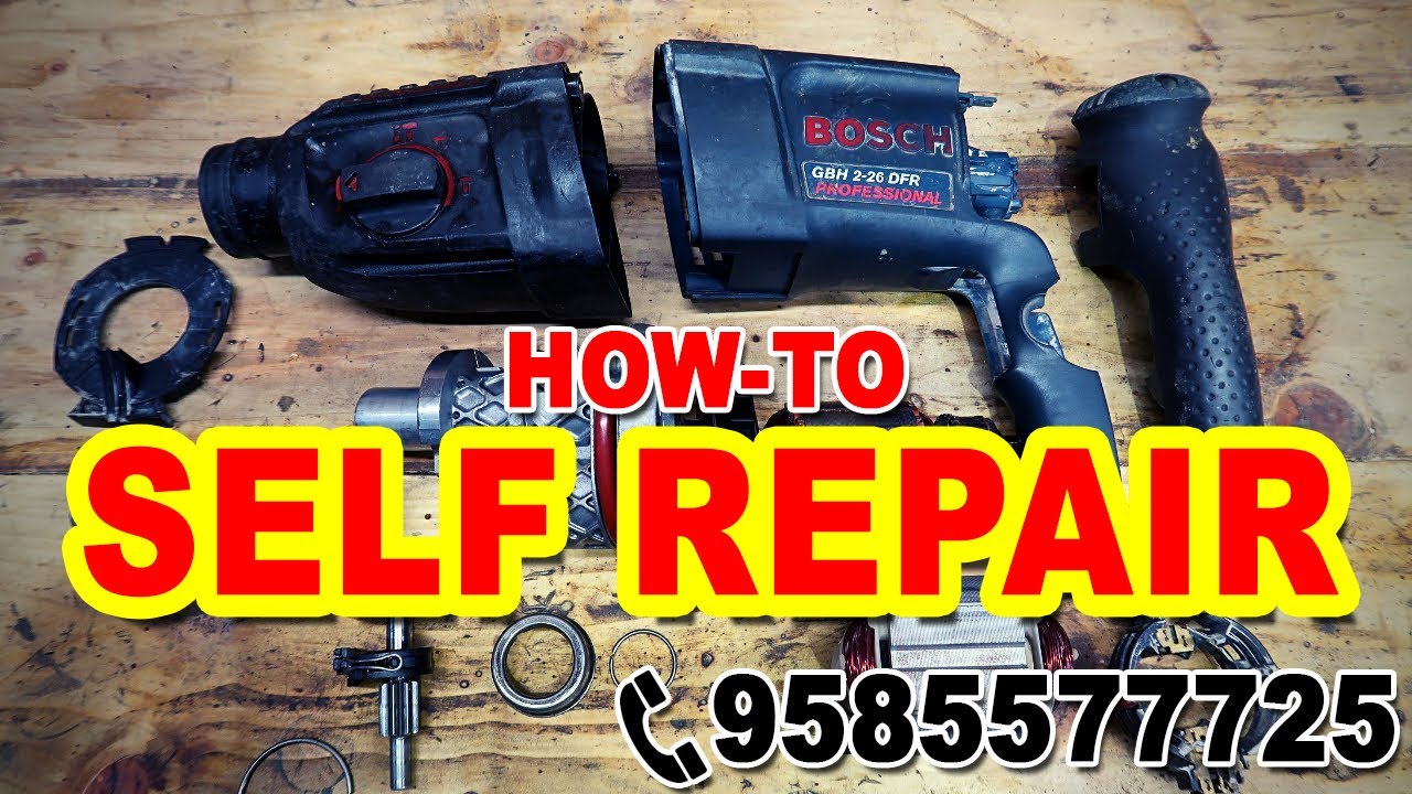 Bosch Rotary Hammer Drill Repair | Drilling Machine Repair 2-26 Hammer ...