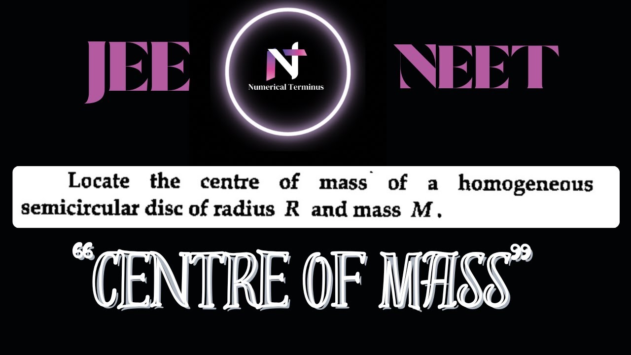 Locate the Centre of mass of a homogeneous semi circular disc of radius ...