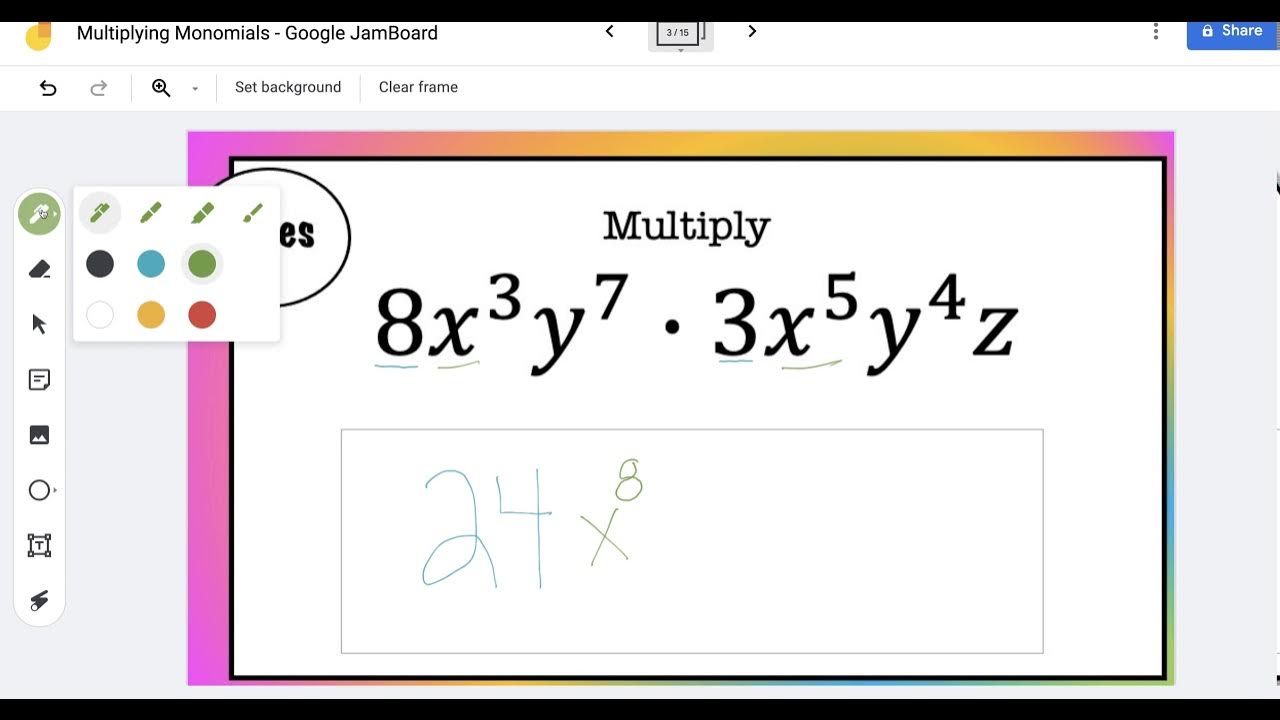 How to multiply monomials with multiple variables. - YouTube