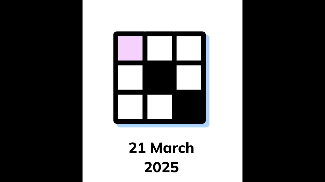 Minute Cryptic Mini Crossword 21/03/2025 - YouTube