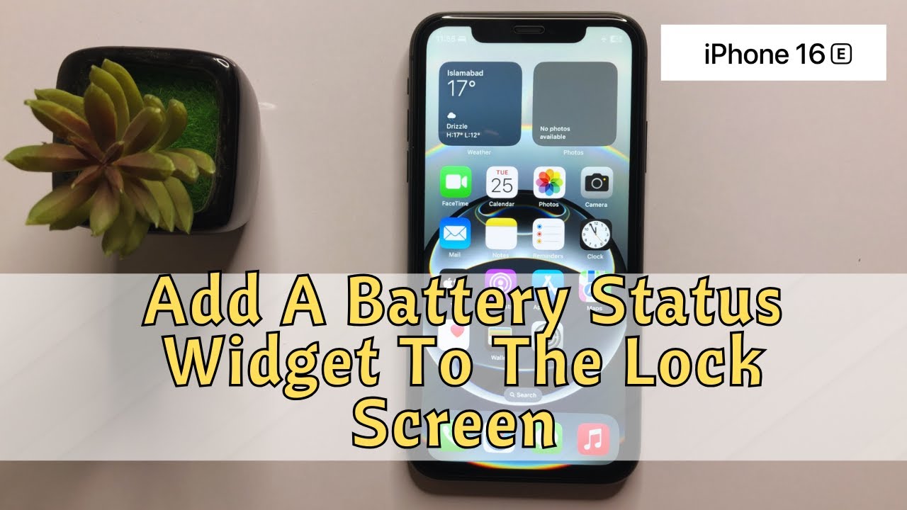 How to Add A Battery Status Widget To The Lock Screen iPhone 16e #new ...