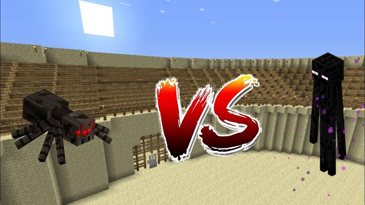 minecraft mobs battles 10- spider vs enderman - YouTube