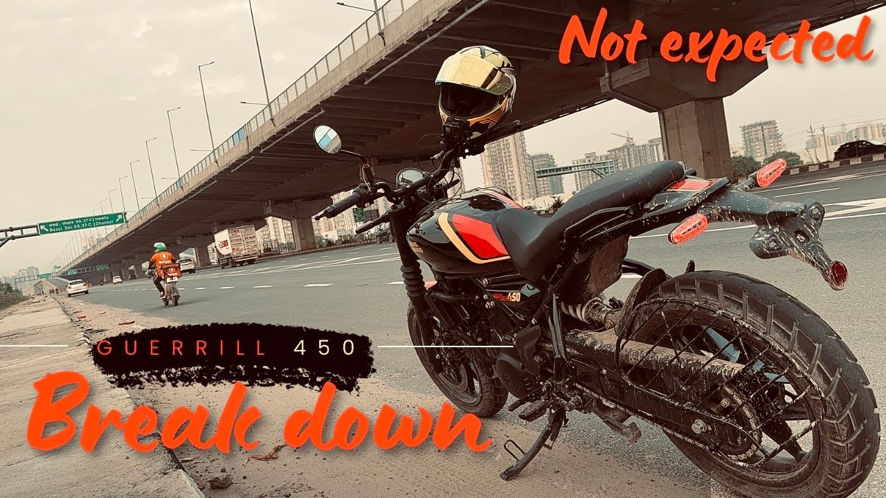 Brand new guerrila 450 se expected nhi tha || break down 😓 || sahil ...