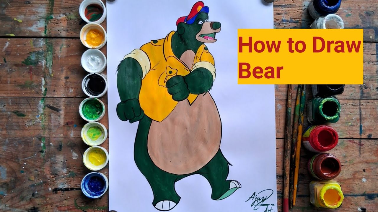 How to Draw Bear | Bhalu Drawing video - YouTube