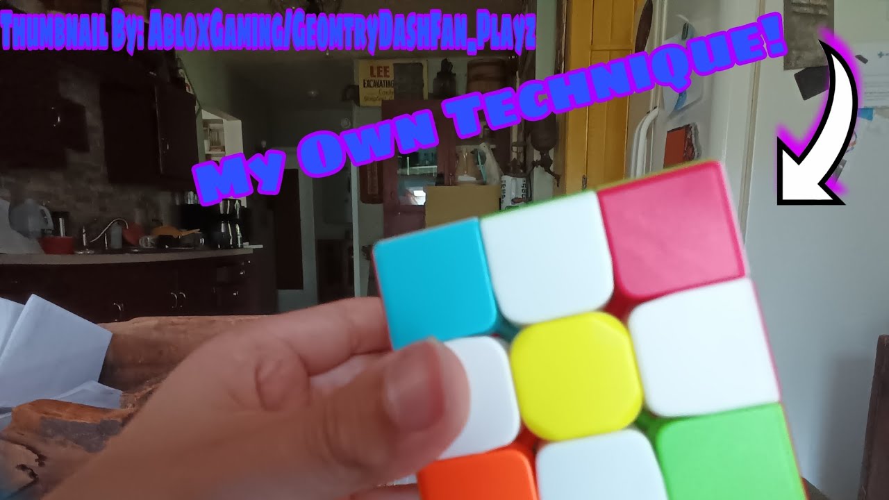 I made my own technique for the first step of solving the Rubik's cube ...