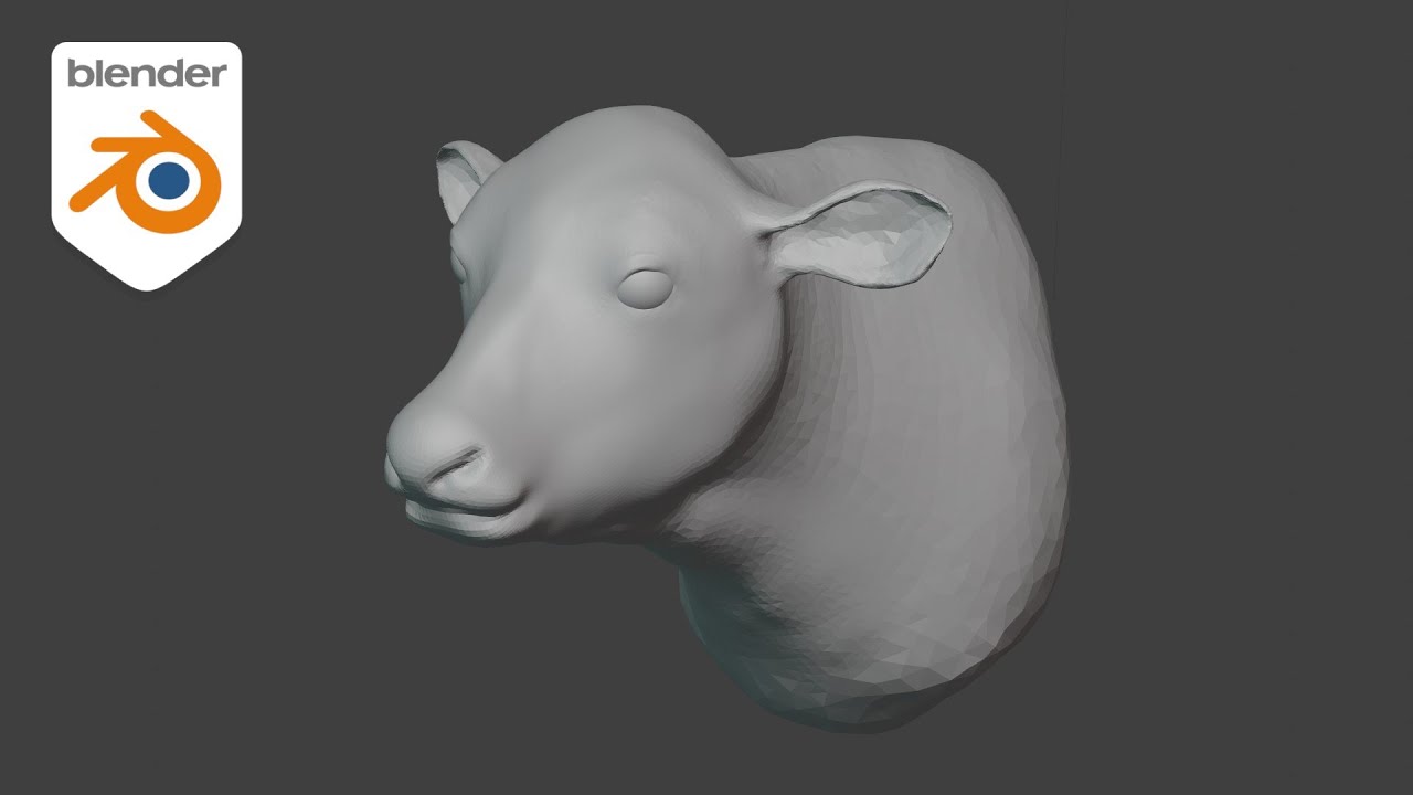 [Blender]Sculpting a cow. - YouTube