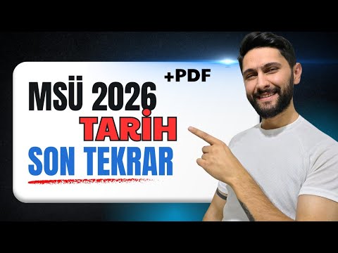 19) MSÜ Tarih Son Tekrar I Tüm Konular I 2026