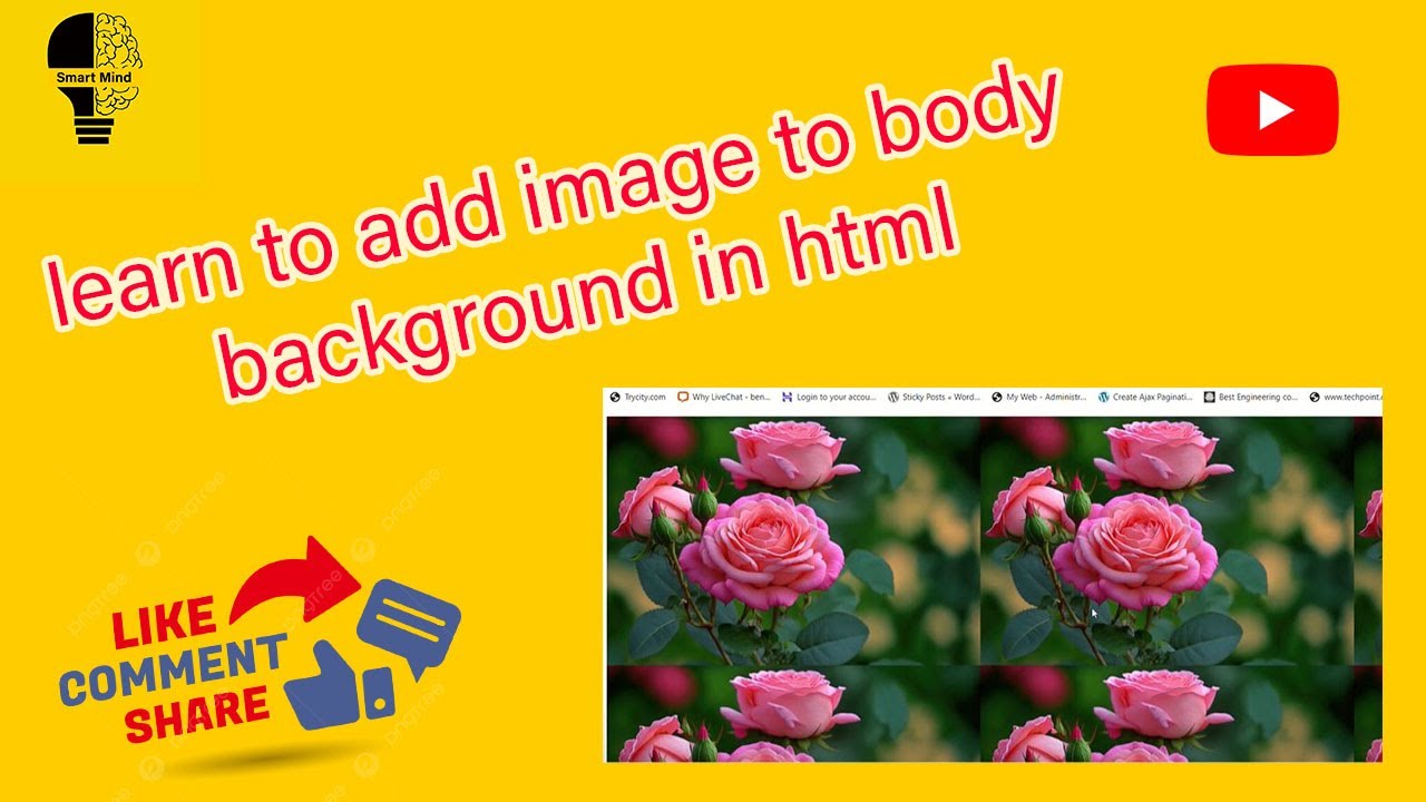 how to add body background html - YouTube