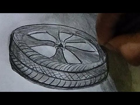 How to draw a tyre..... - YouTube