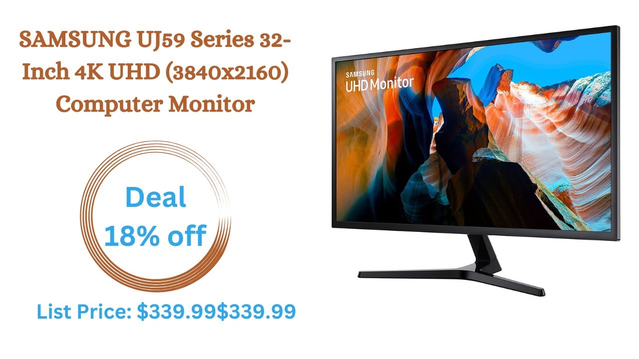 SAMSUNG UJ59 Series 32-Inch 4K UHD (3840x2160) Computer Monitor - YouTube