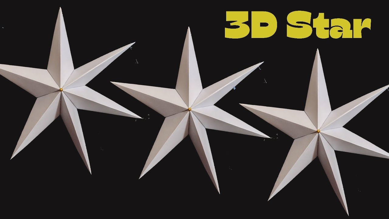 How to make a 3D paper star for your Christmas Decoration | Paper craft ...