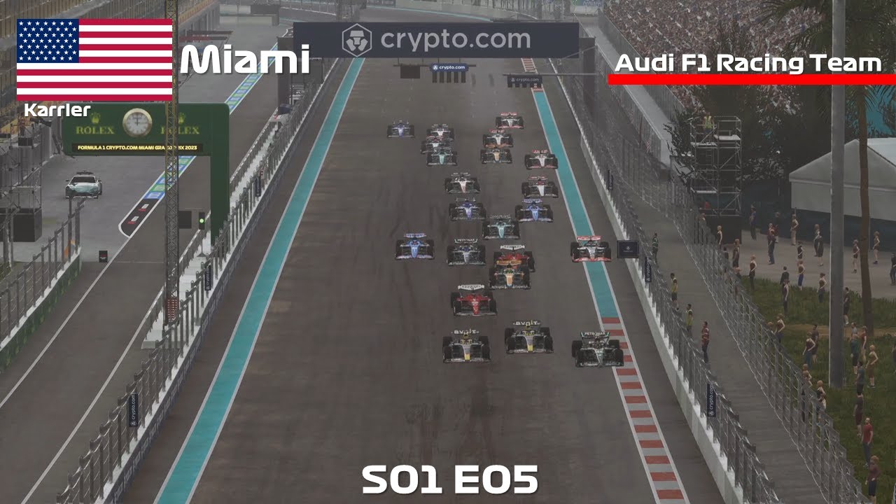 Mi a helyzet MIAMI???| F1 23 | Audi F1 Racing Team, Miami (S01 E05 ...