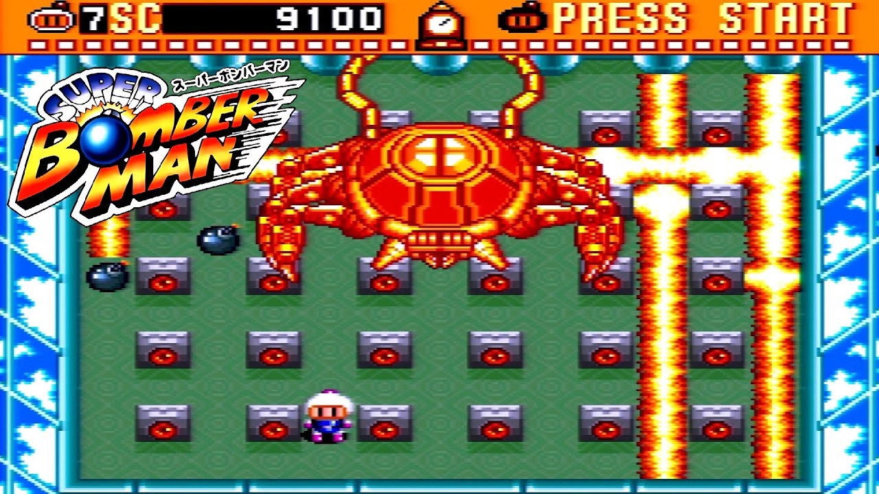 SUPER BOMBERMAN - World 6 Boss Fight - SNES/SFC - YouTube