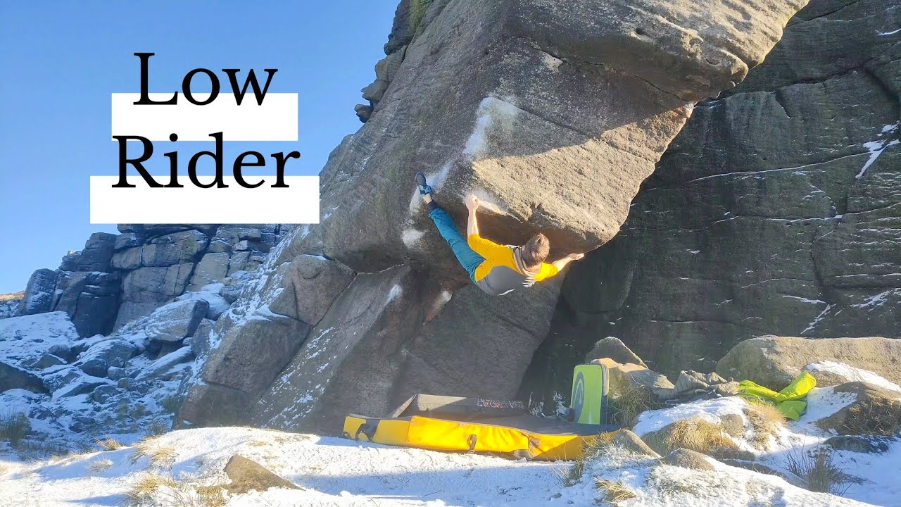Low Rider 7C+ [Stanage Bouldering] Gritstone Classics - YouTube