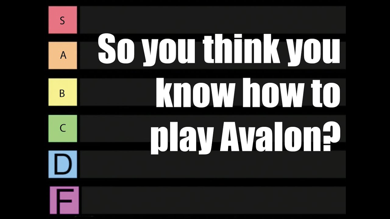Tiering the Roles in the Avalon Board Game - YouTube