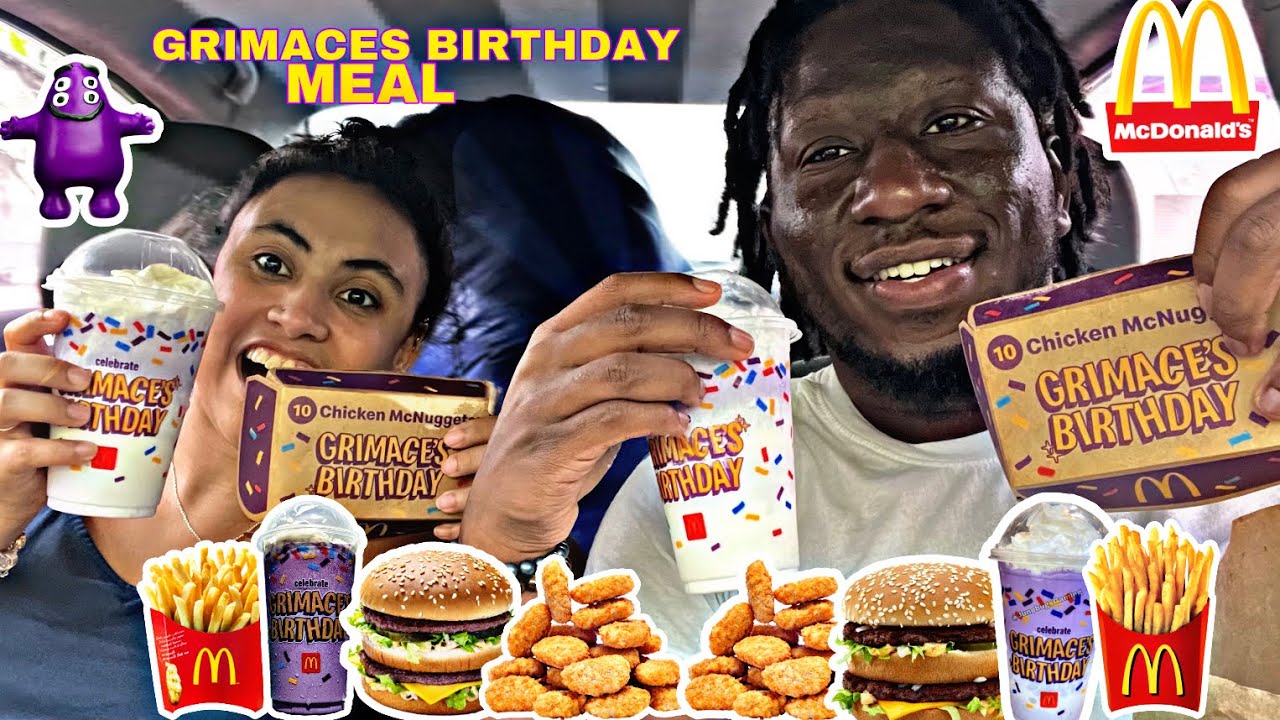 Trying The NEW McDonald’s Grimace Birthday Meal! - YouTube