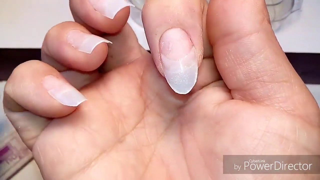 Punta OVALADA con tips estileto paso a paso - YouTube