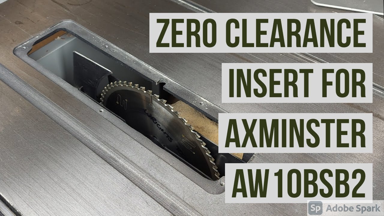 Axminster AW10BSB2 AT254SB - Table Saw Zero Clearance Insert - Design ...