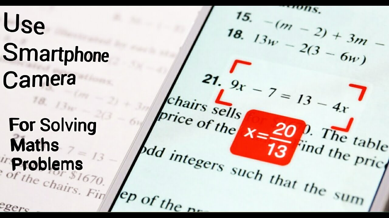 Solve Any Mathematical Equation...with your Smartphone Camera!!!! - YouTube