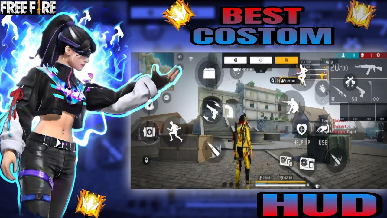 BEST COSTUM HUD IN FREE FIRE| free fire best costum hub Like ltae ff ...