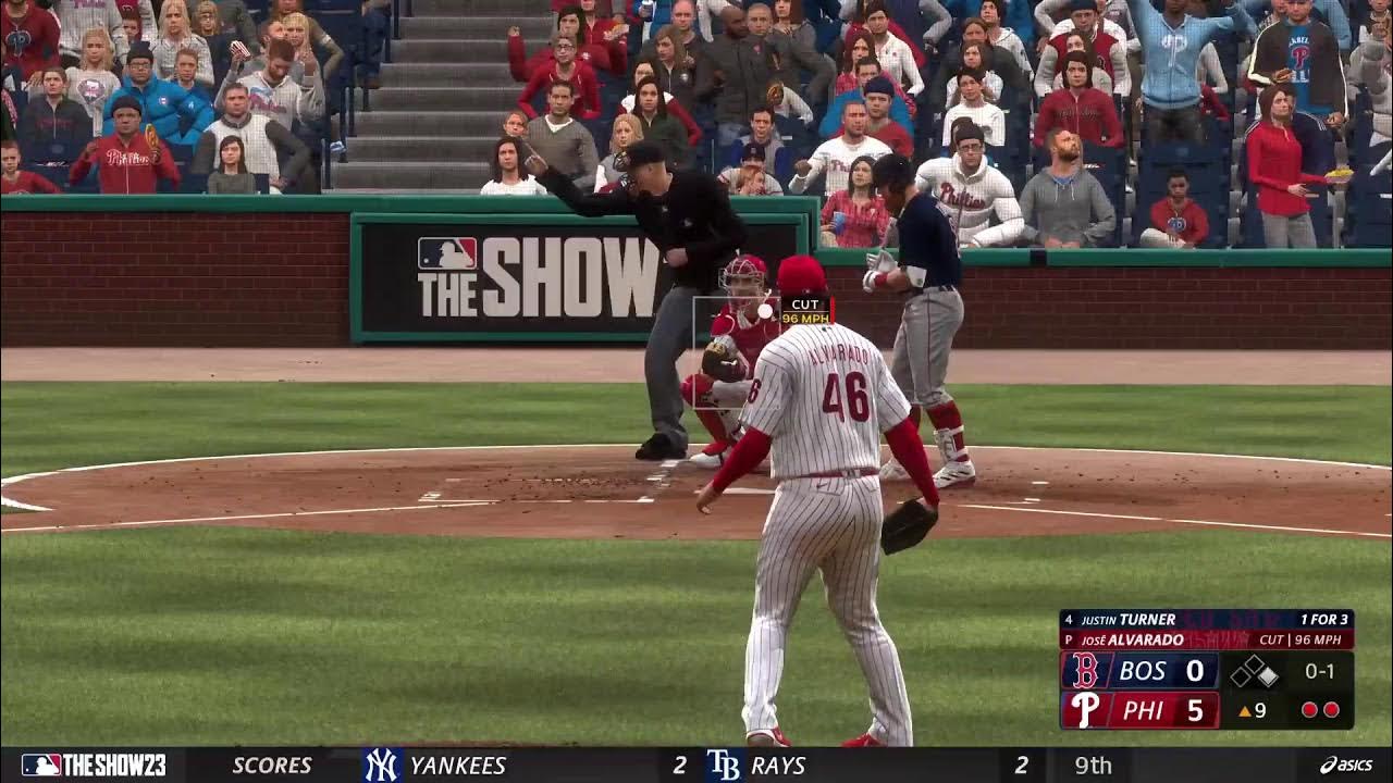 MLB: The Show 23 (PS5) - Franchise Mode - S1:Ep33 - PHILLIES (26-6) vs Red Sox (17-16) - YouTube