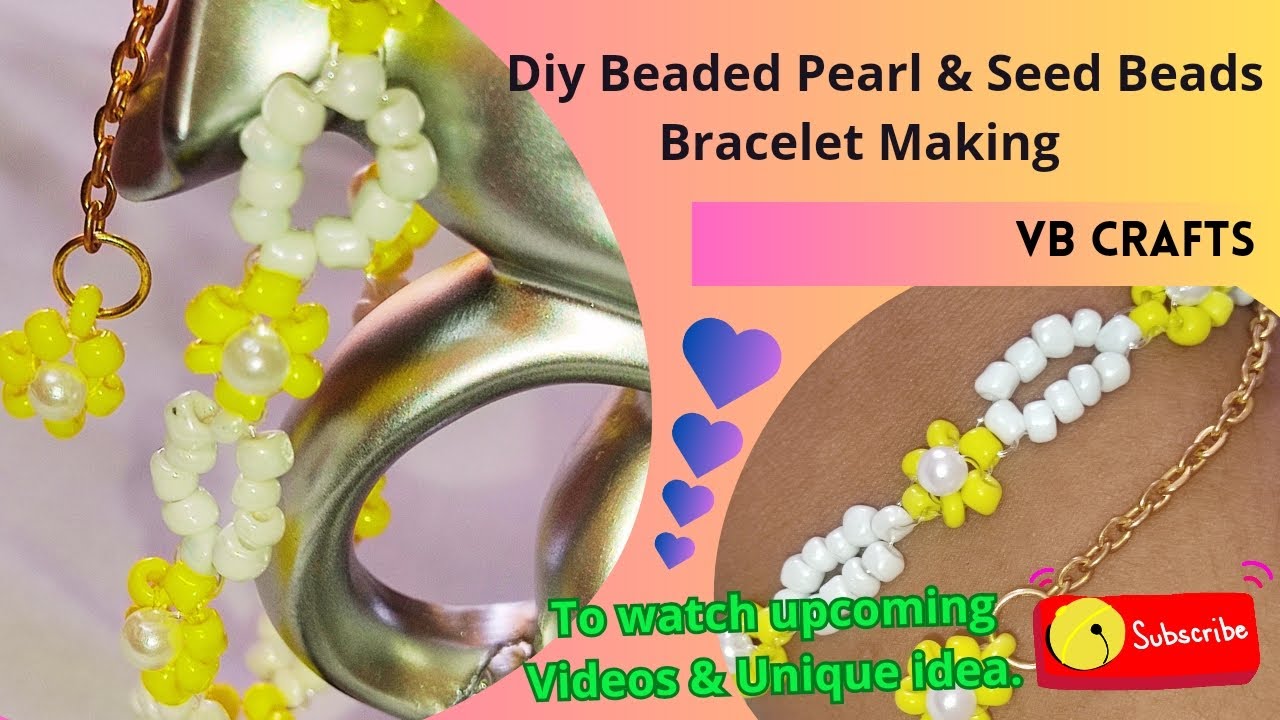 Beaded flower Bracelet- How to make Beaded bracelet with Seed beads ...