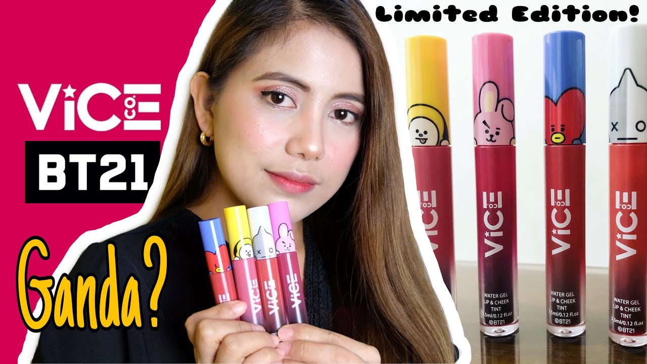 BT21 X VICE COSMETICS LIMITED EDTION WATER GEL LIP AND CHEEK TINT ...