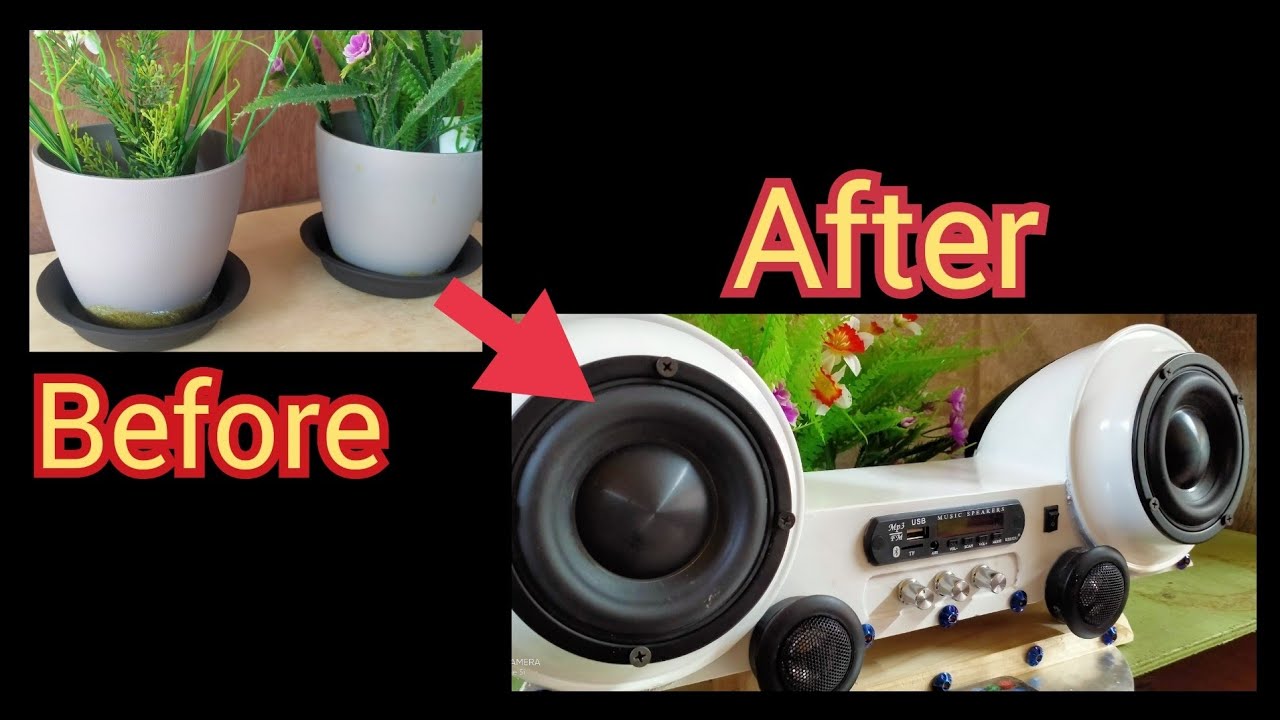 how to make a flower vase into a bluetooth speaker - YouTube